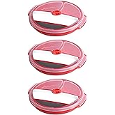 Amazon.com: Microwave Food Storage Tray Containers - 3 Section ...