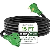 Amazon.com: RVGUARD 30 Amp 25 Foot RV Extension Cord, Heavy Duty 10/3 Gauge STW Cord with LED ...