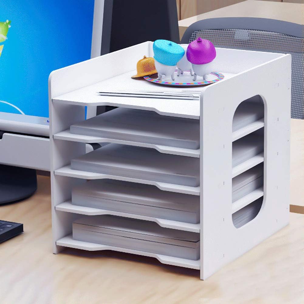 ITODA 5 Tier Desk File Sorter Organizer A4 Paper Storage Unit Wooden ITODA 5 Tier Desk File Sorter Organizer A4 Paper Storage Unit Wooden