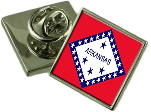 Amazon.com: Arkansas Flag Lapel Pin Badge Solid Silver 925: Clothing