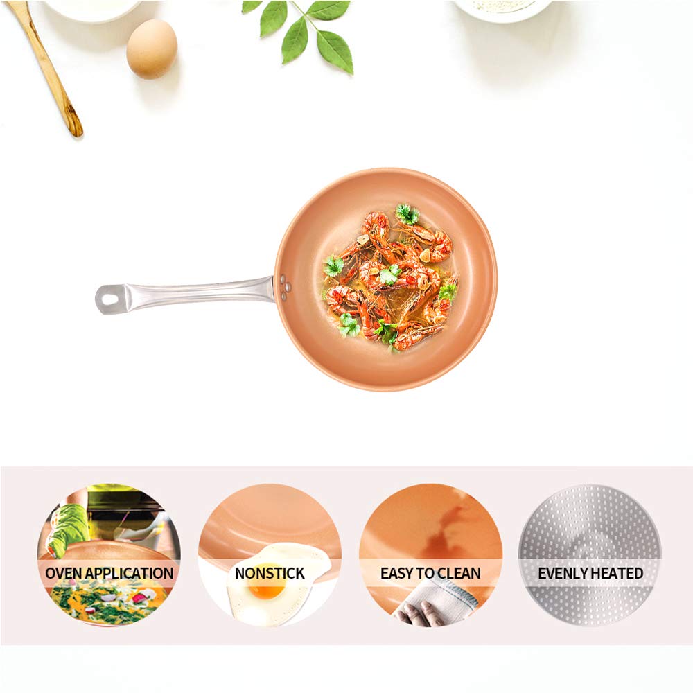 Padelle universali SIMPLE & Co Padella Antiaderente Rivestita in Rame ...