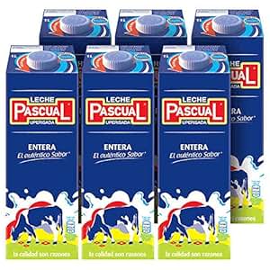 Leche Pascual - Clásica Leche Entera - 1 L (Paquete de 6): Amazon.es ...