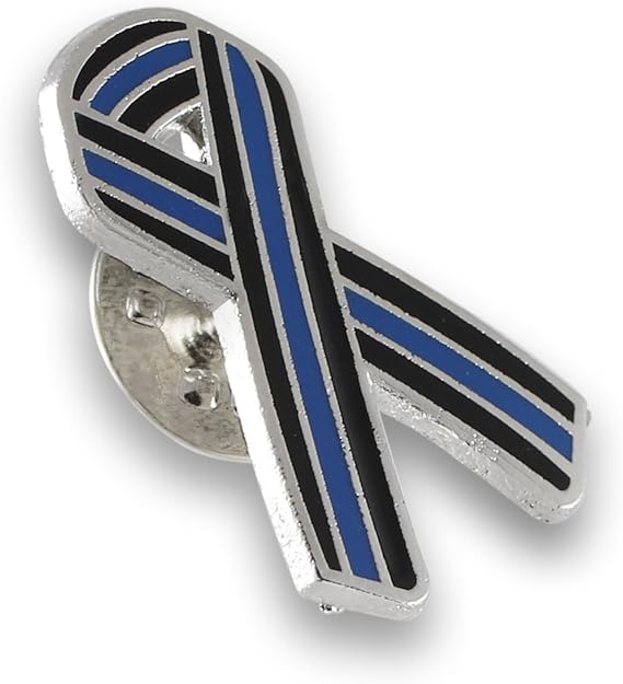 Amazon.com: Thin Blue Line Ribbon Police Support Enamel Lapel Pin (25 ...