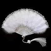 Amazon.com: Huralona 1920s Vintage Style Flapper Hand Fan Embroidered ...
