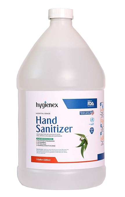 Amazon.com : Hygienex Hospital Grade Hand Sanitizer Gel 1 Gallon 128 Oz ...