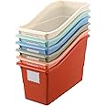 Amazon.com : Suzile 24 Pcs Book Bins with Labels Linking Storage Bins ...