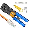 RJ45 Crimp Tool, Professional Ethernet Crimping Tool Kit, Ethernet ...