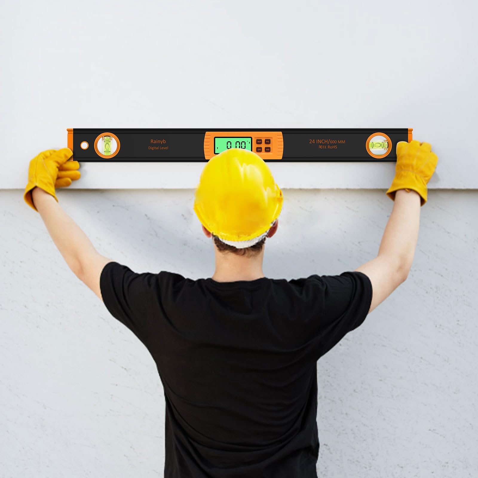 Rainyb 24 Inch Digital Torpedo Level Protractor Bright LCD Display IP54 ...