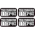 Amazon.com - StickerTalk Tire Pressure 110 PSI Vinyl Stickers, 1 Sheet ...
