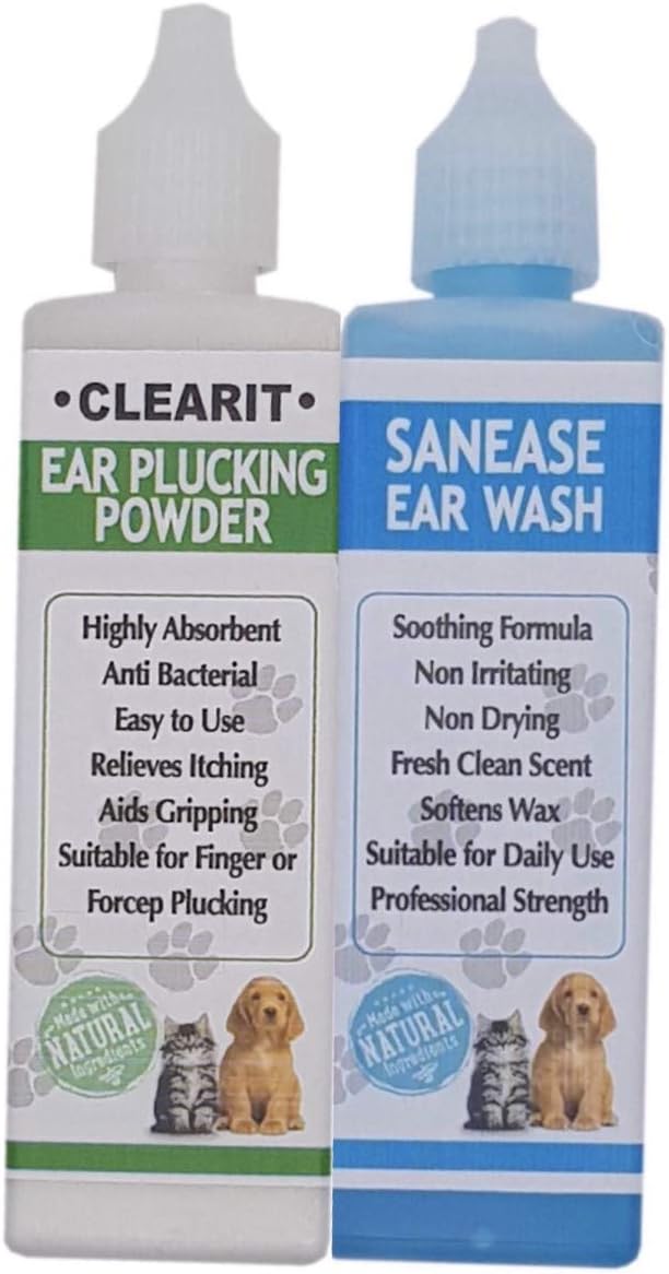 APP CLEARIT Ear Plucking/Removal Powder 35G & Sanease Ear Wash 55ml ...