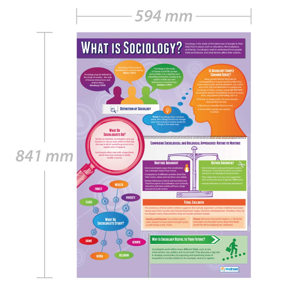 What is Sociology | Sociology Posters | Gloss Paper measuring 850mm x ...