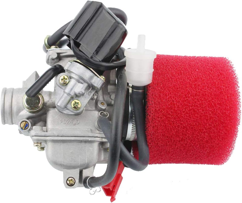 GOOFIT PD24J Carburetor with Air Filter for GY6 125cc 150cc 152QMI ...
