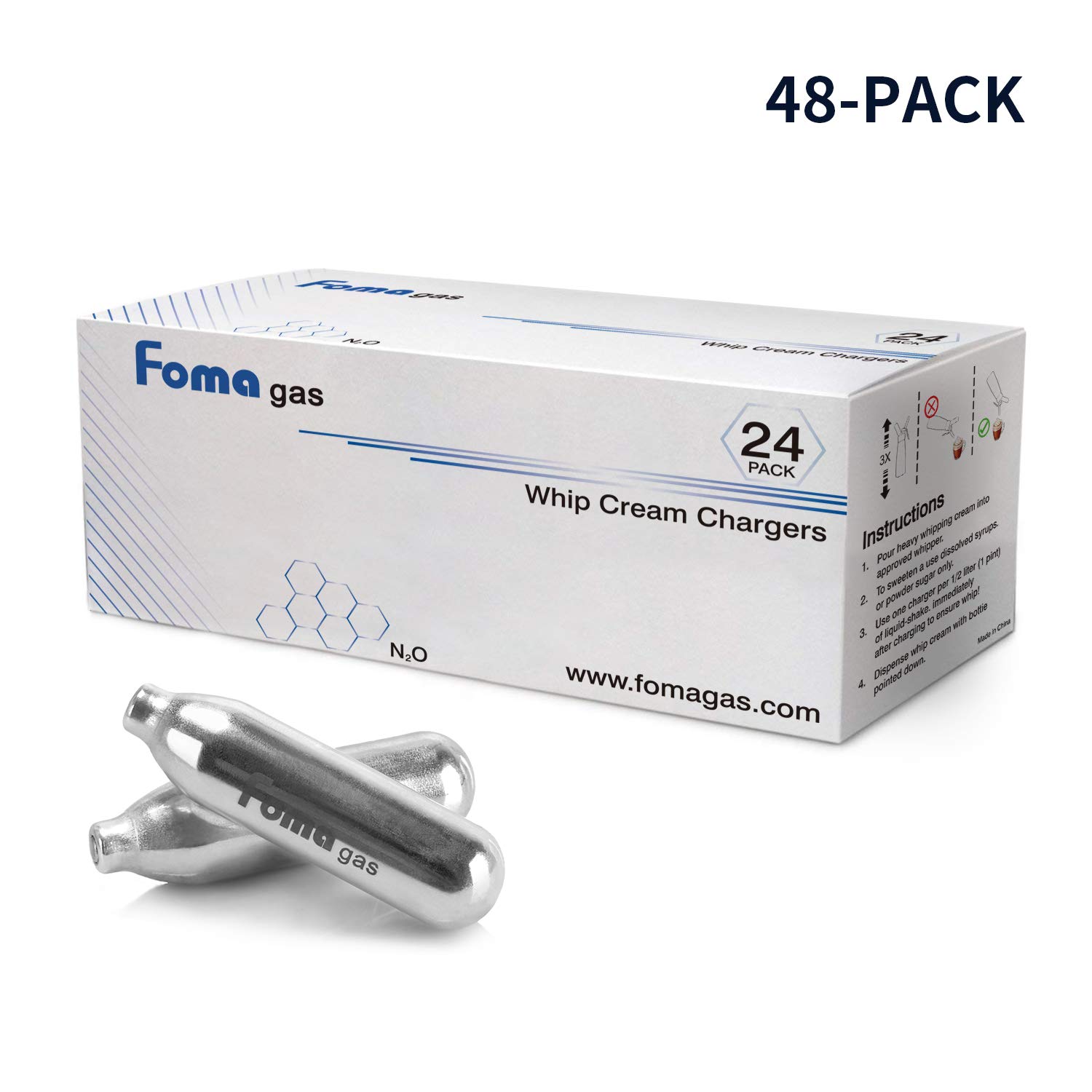 Buy Foma Whipped Cream Chargers N2O Nitrous Oxide 8-Gram Cartridge for ...