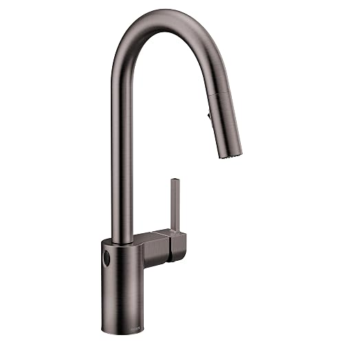 Moen Align Black Stainless Motionsense Wave One-Sensor Touchless One ...