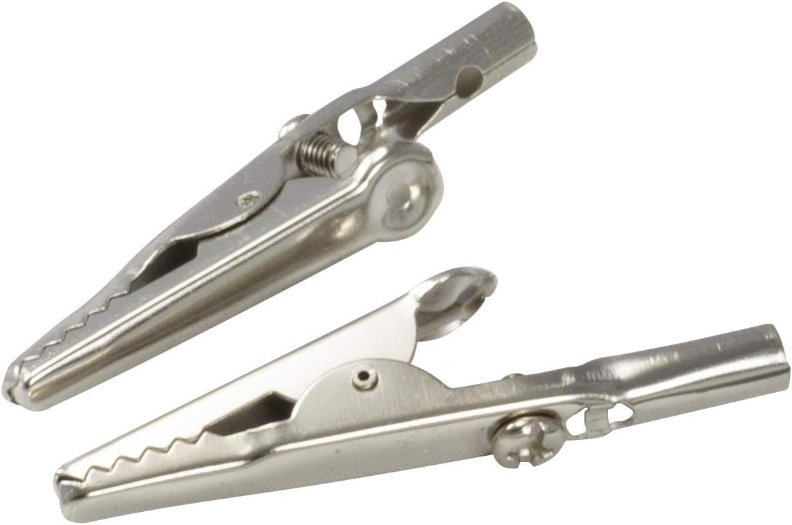 GTSE 25 Pack of Electrical Crocodile Clips – 5 Amp Non-Insulated – 50mm ...