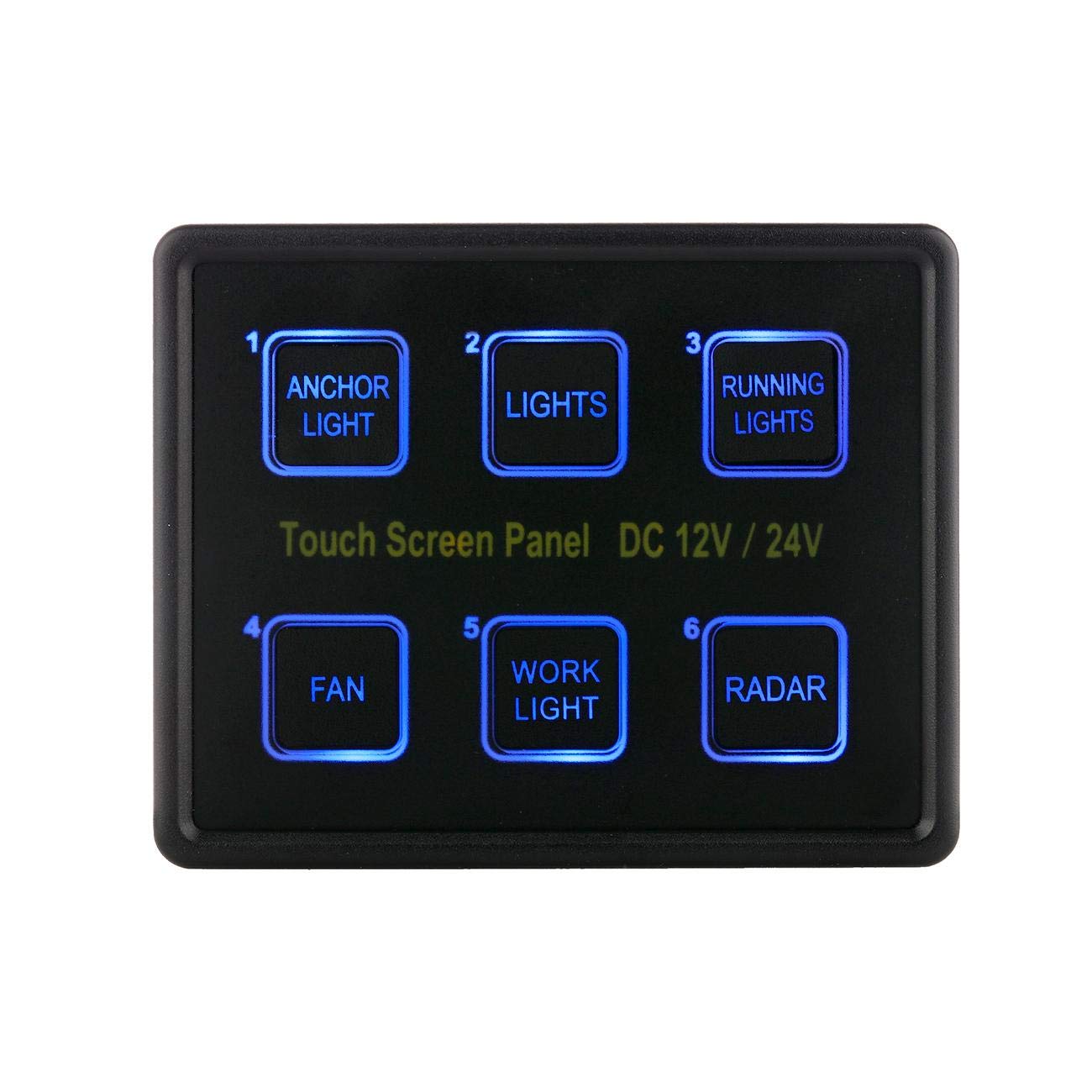 Buy Partol 6 Gang Switch Panel LED On-Off Control Switches Touch Panel ...