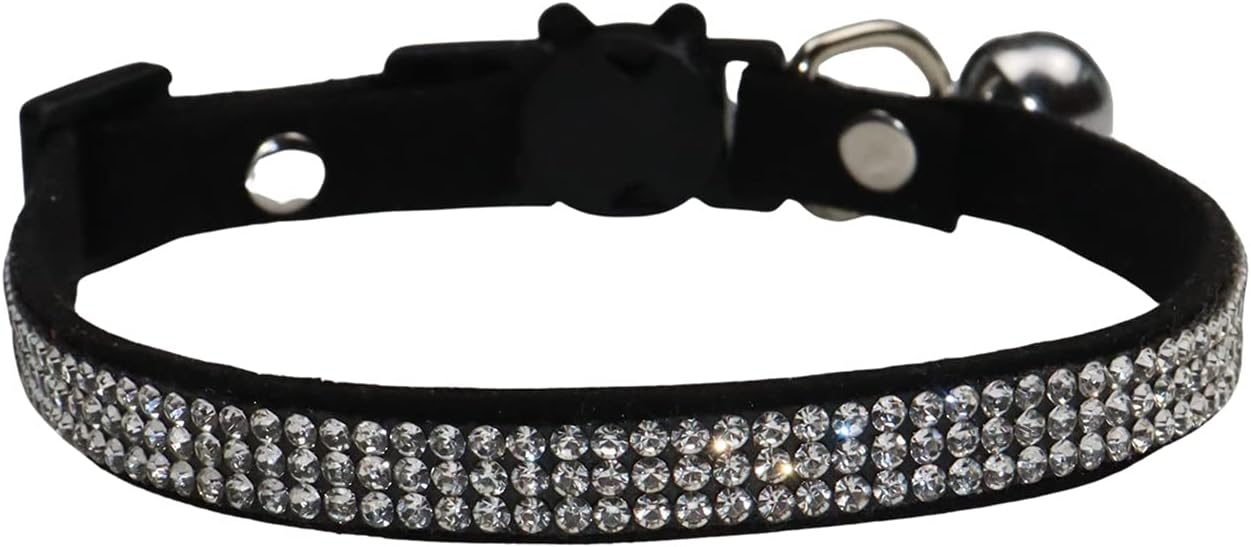 Kitchen & Dining : WDPAWS Rhinestones Cat Collars Adjustable Bling Pet ...