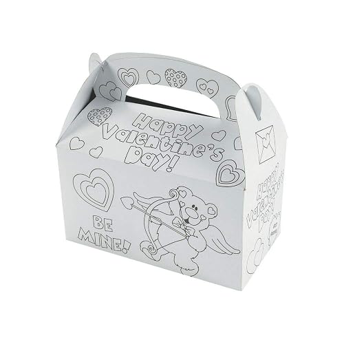 Color Your Own Valentine Mail Box - Set of 12 - Crafts for Kids and Fun ...