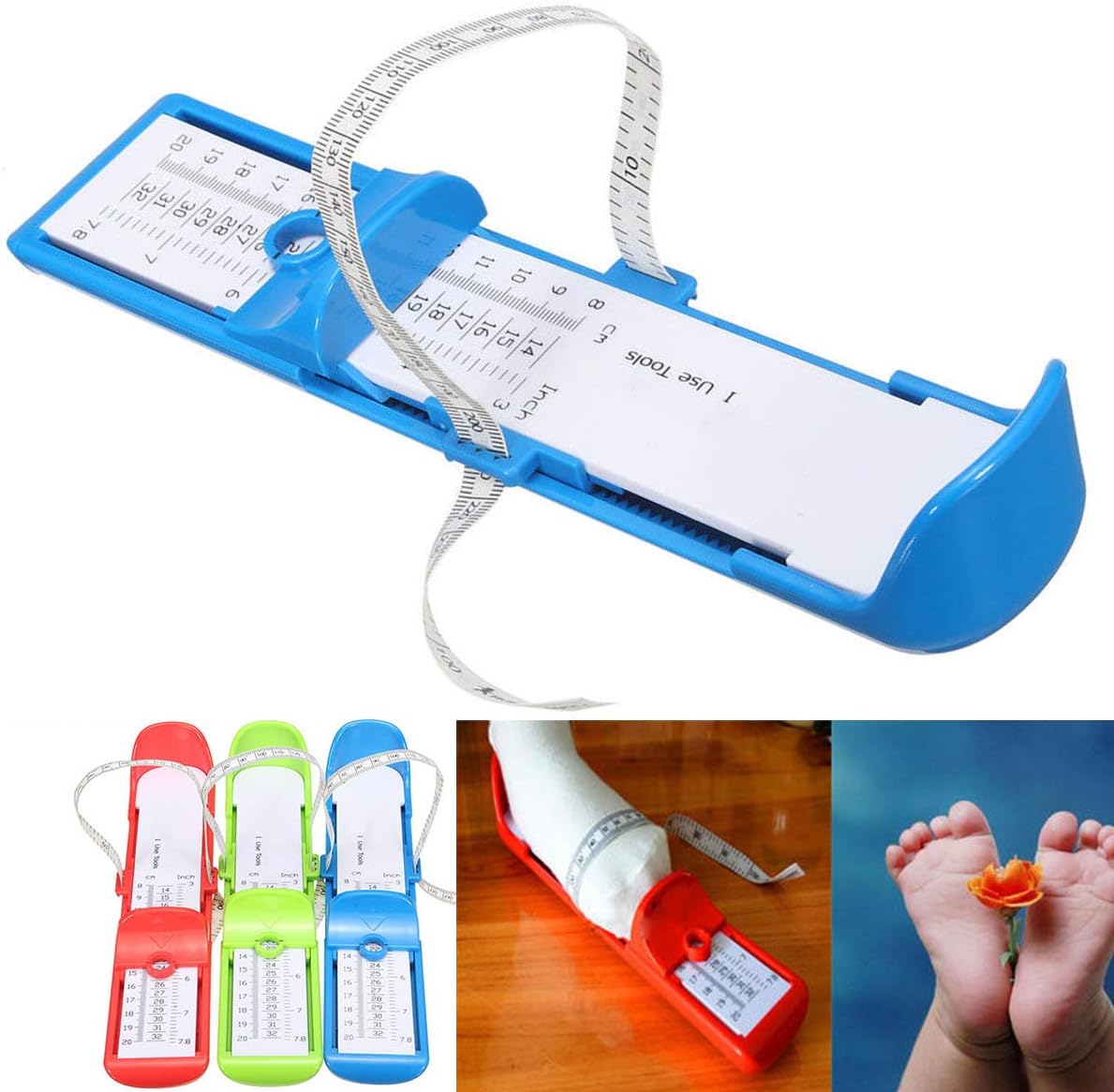 Jinxuny Kids Infant Foot Measurer Toddler Baby Foot Measure Gauge ...