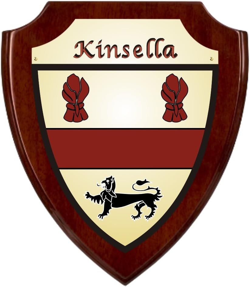 Amazon.com: Kinsella Irish Coat of Arms Shield Plaque - Rosewood Finish ...