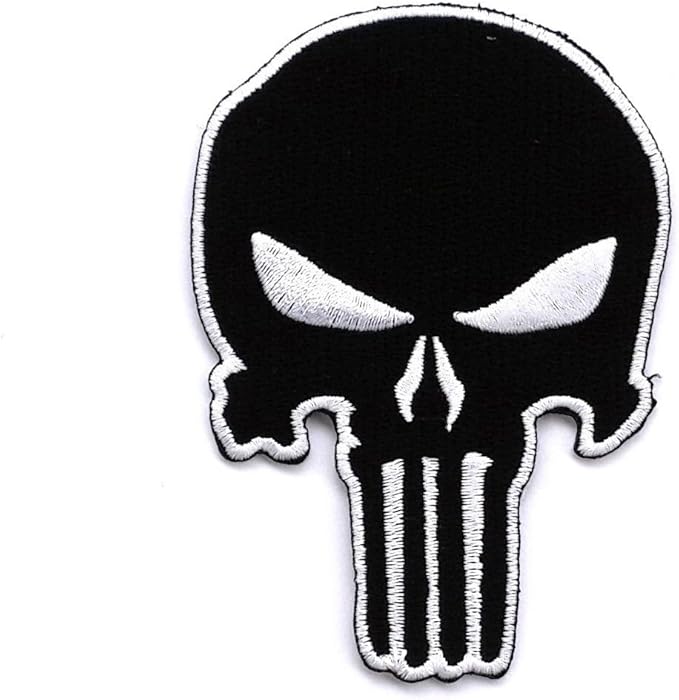 BLACK PUNISHER SKULL ARMY SWAT NAVY SEALS DIY JACKET T-SHIRT SEW IRON ...