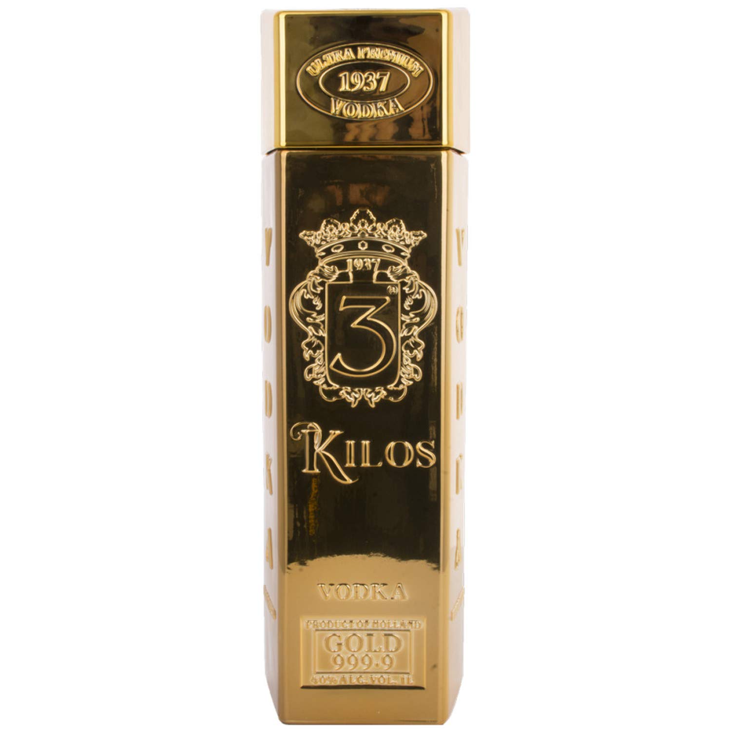 3 Kilos Vodka Gold 999.9 40,00% 1 l.: Amazon.co.uk: Beer, Wine & Spirits