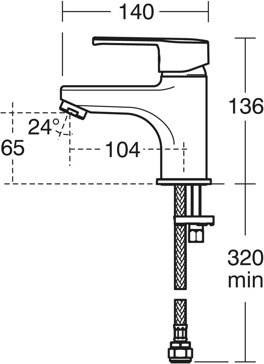 Ideal Standard B1149AA Calista Single Lever one Hole Basin Mixer ...