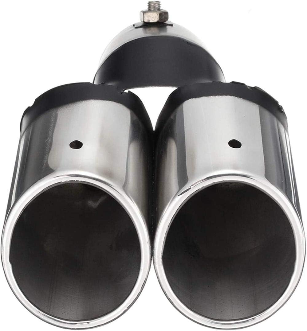 ZHAOHAOSC Universal Car Curved Dual-outlet Exhaust Trim Muffler Pipe ...