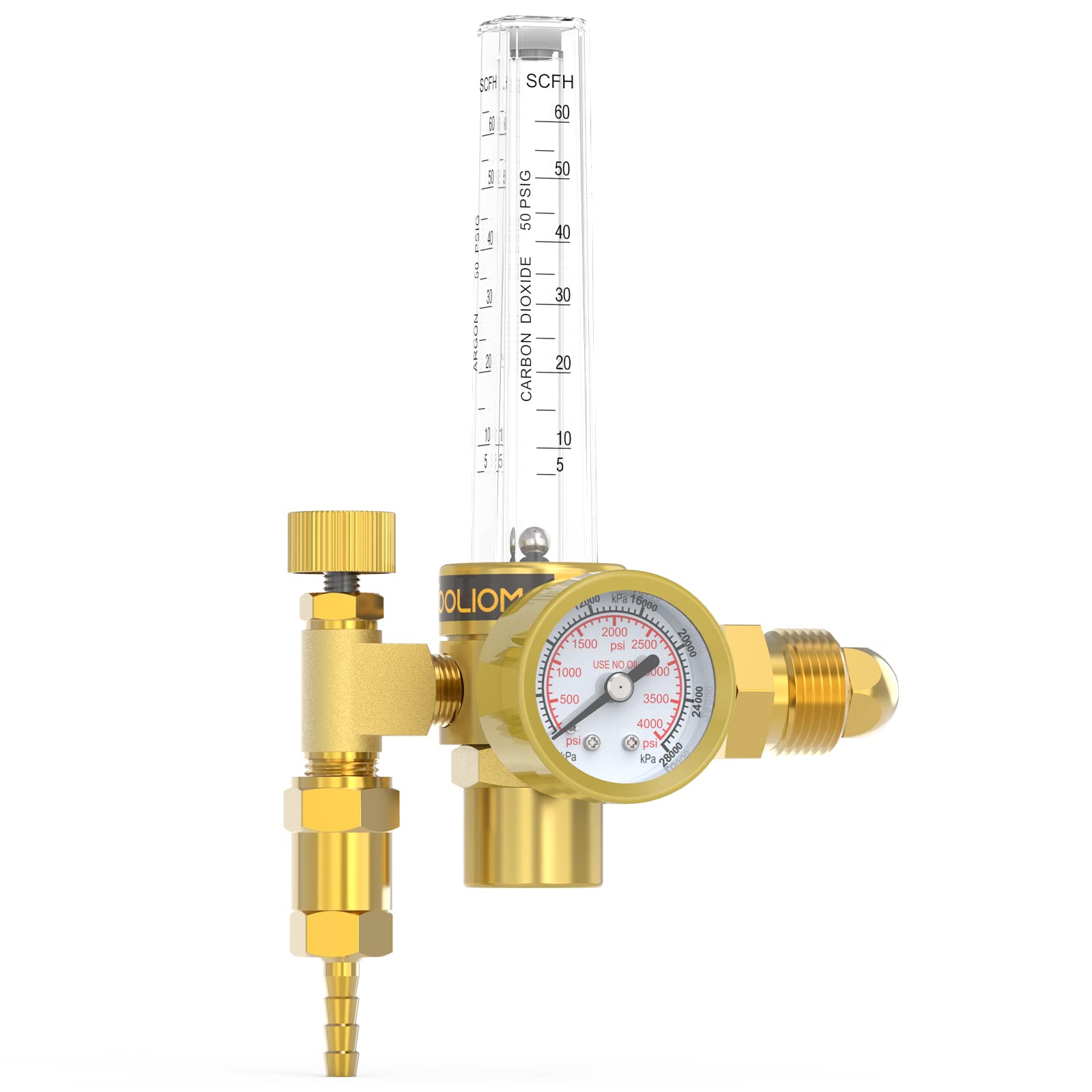 CGA-580 Inlet Gas Regulator 60 CFH TOOLIOM CO2/Argon Flow Meter ...
