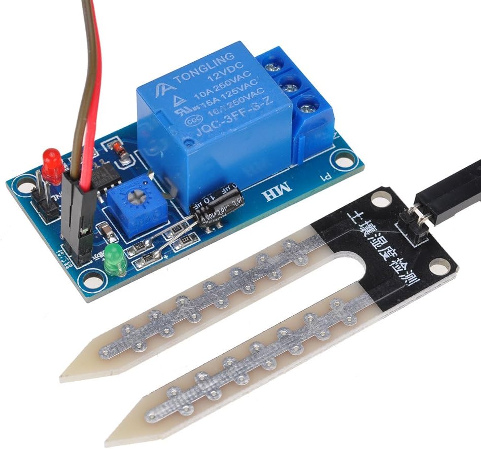 COVVY 12V Soil Moisture Sensor Relay Control Module Soil Humidity ...