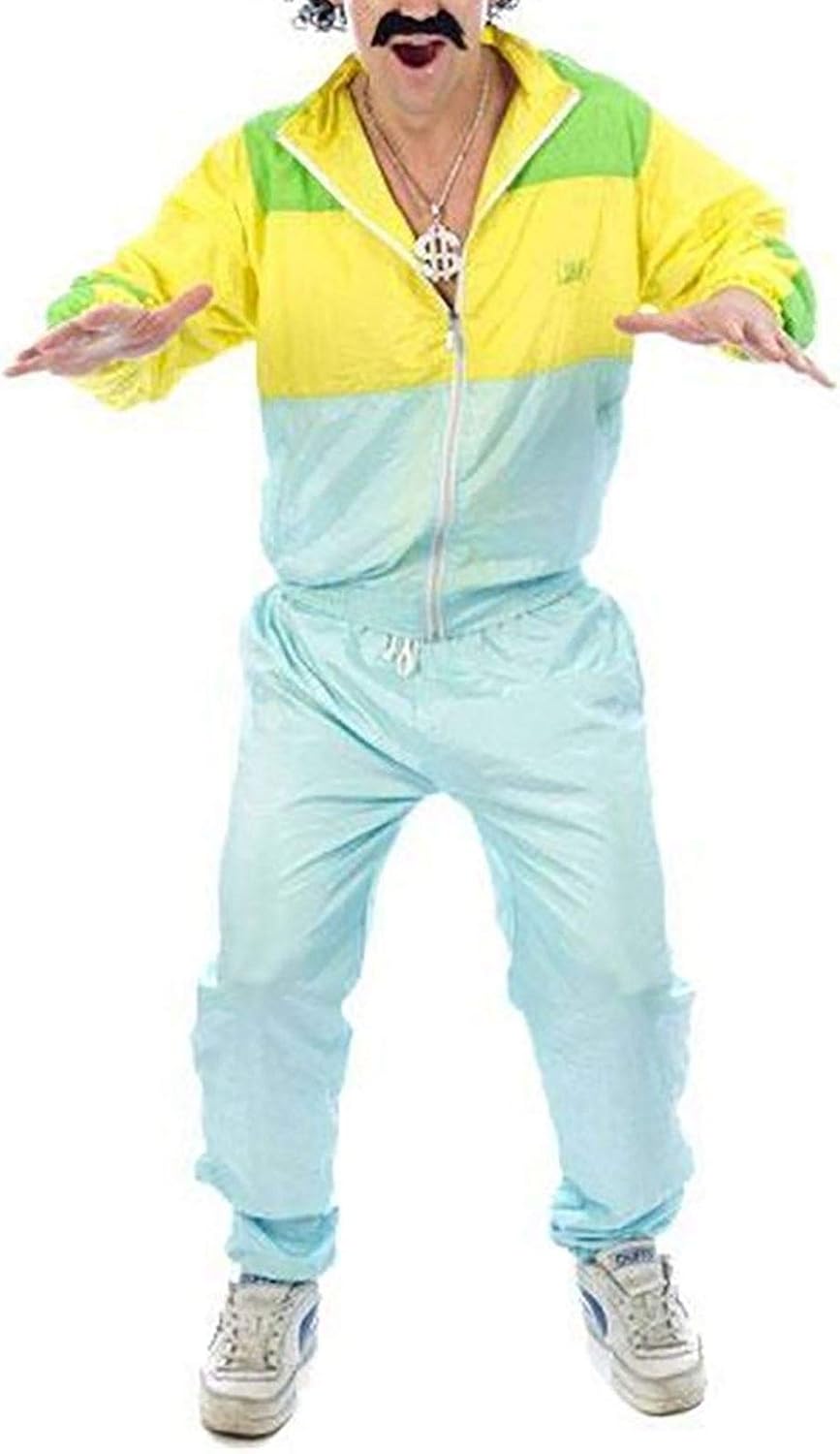 Shell Suit 1980s Scouser Tracksuit Fancy Dress Costume: Amazon.co.uk ...