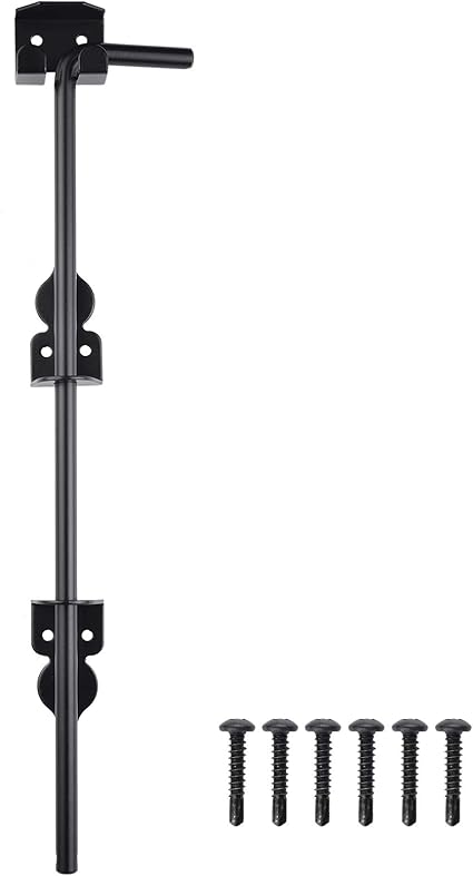 Amazon.com: 18" Cane Bolt Drop Rod Heavy Duty Gate Hardware Black Solid ...