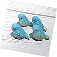 Amazon.com: 4Pcs Blue Miniature Bird Figurines, Mini Resin Birds, Fairy ...