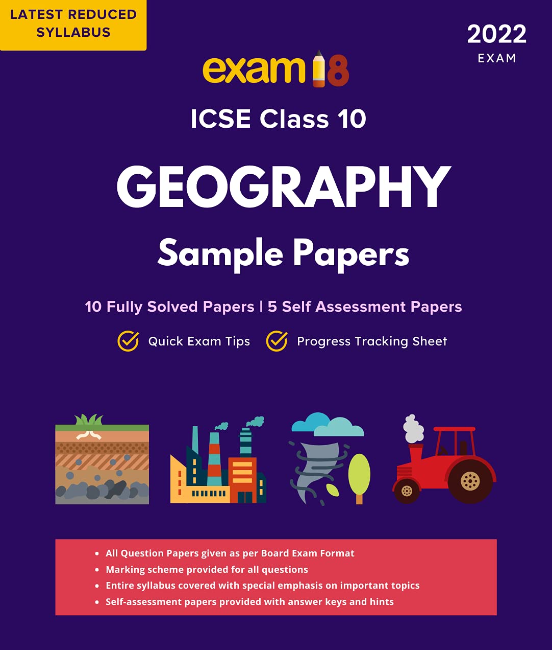 Exam18 ICSE Sample Question Papers Class 10 Geography Book Reduced