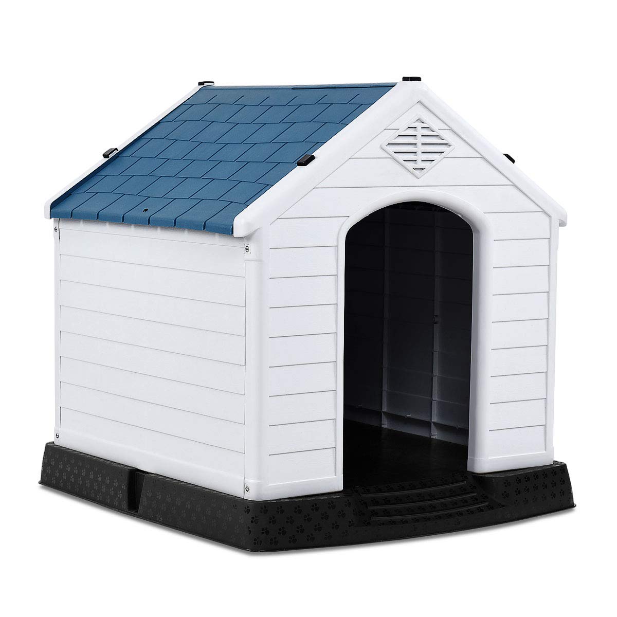 Toolsempire Dog House Plastic Durable Waterproof with Air Vents and ...