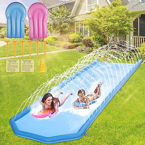 Water Slide, Slip and Slide Waterslide 20ft with 2 Bodyboards Built-in ...