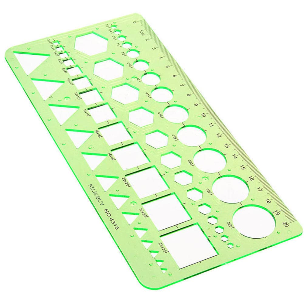 Mua Plastic Green Measuring Templates Geometric Rulers Building ...