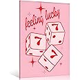 Amazon.com: Cmoqtiv pink lucky Lucky number 7 dice aesthetic posters ...