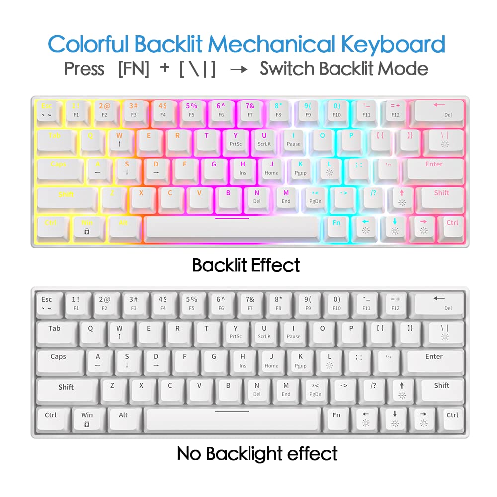 Mua Mechanical Keyboard Wired 60% swappable Gaming Keyboard with ...
