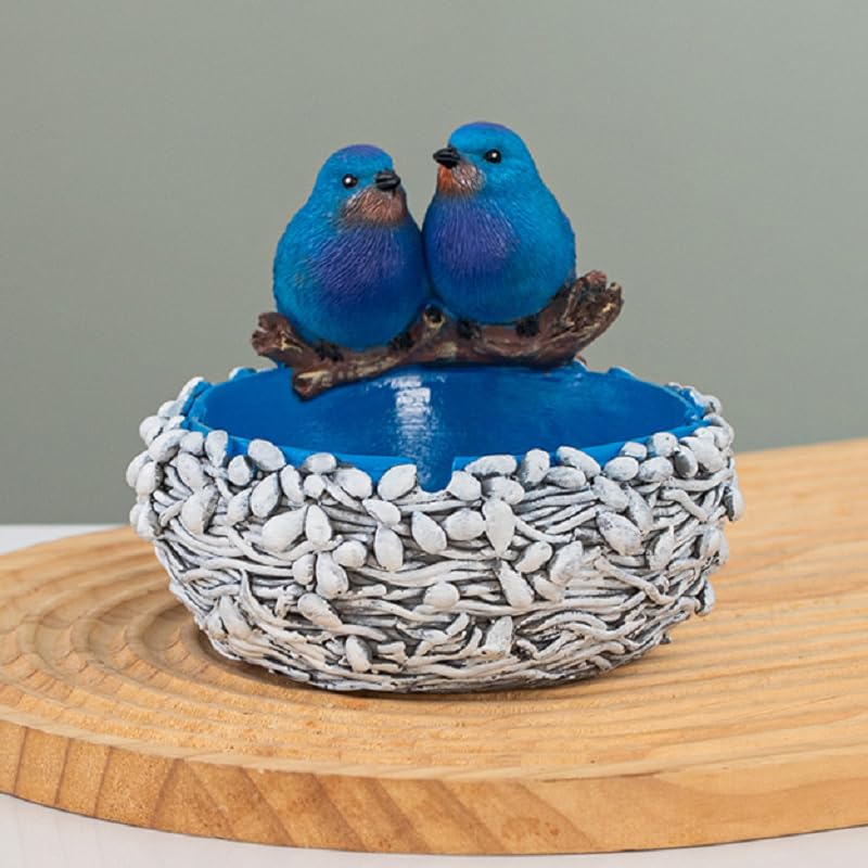 JJVIHAHA Mockingbird Bird's Nest Resin Statue with Storage ...