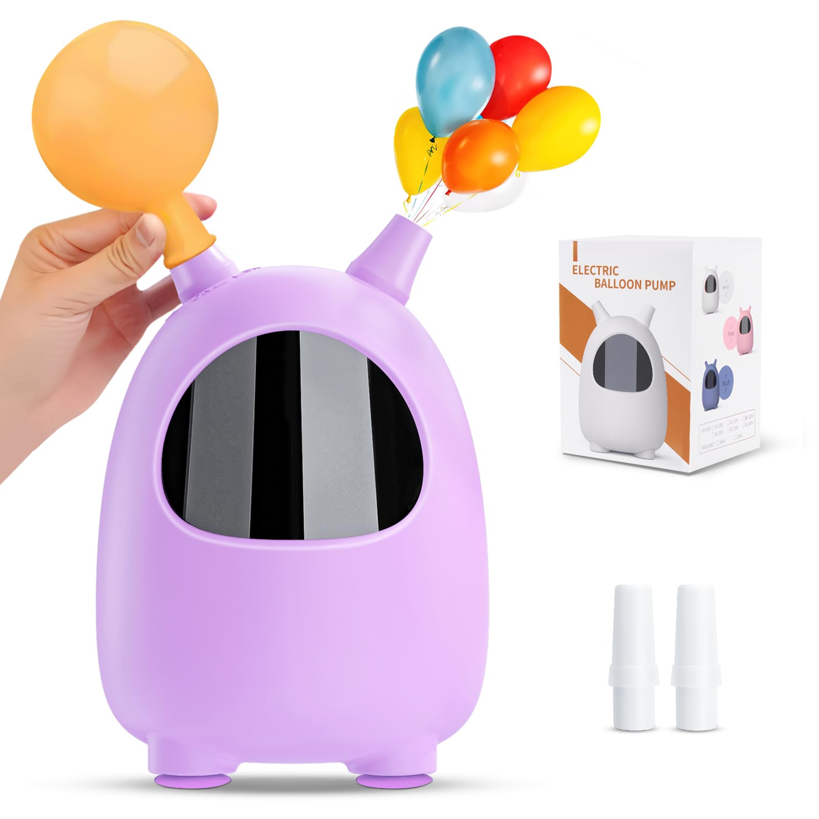 Electric Air Balloon Pump, Portable Dual Nozzle Balloon Blower Machine ...