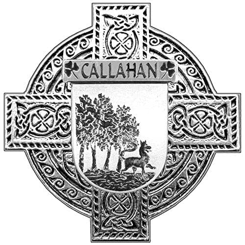 Amazon.com: Callahan Irish Coat of Arms Celtic Cross Badge: Handmade