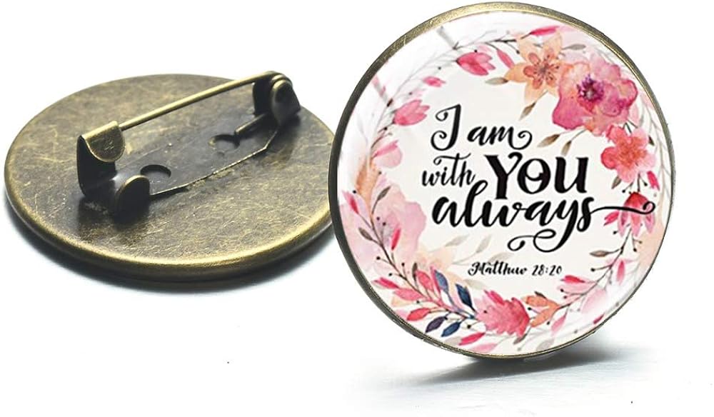 New Bible Verse Statement Brooch Pins Ancient Bronze Plated Boho Flower ...