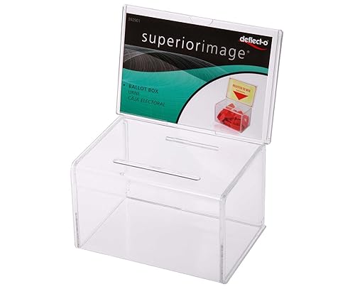 Clear Acrylic Suggestion Box with Side Pocket - PDS9470CLEAR: Amazon.co ...