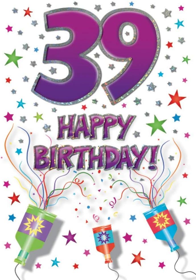 Modern Milestone Age Birthday Card Age 39-7 x 5 inches – Piccadilly ...