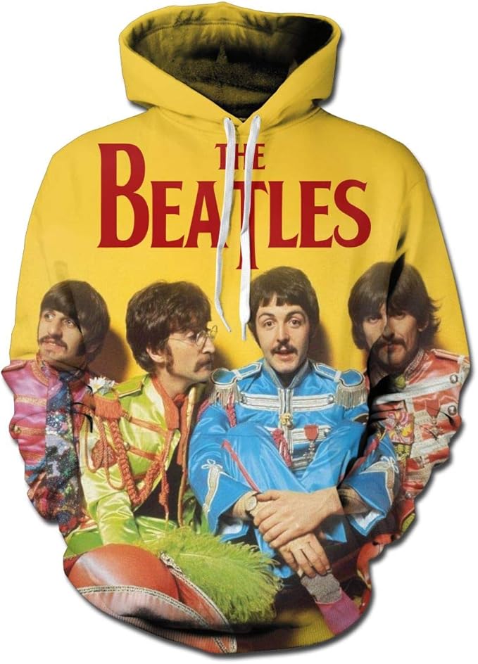 Buy SHOEWPQIA Men's The Beatles 3D Print Pullover Hooded Sweatshirt ...