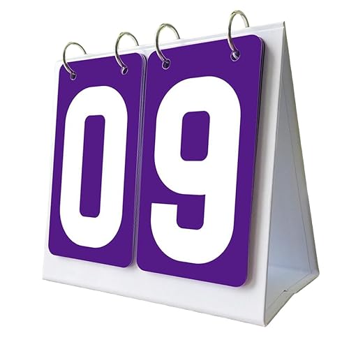 Aosekaa Sports Scoreboard Table Score Flipper 2 Digits Portable Scoring ...