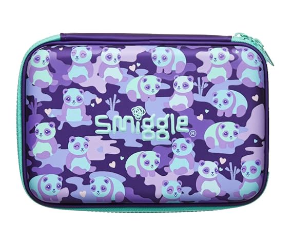 Smiggle Hardtop Pencil Case - Now You See Me (Purple Panda): Amazon.co ...