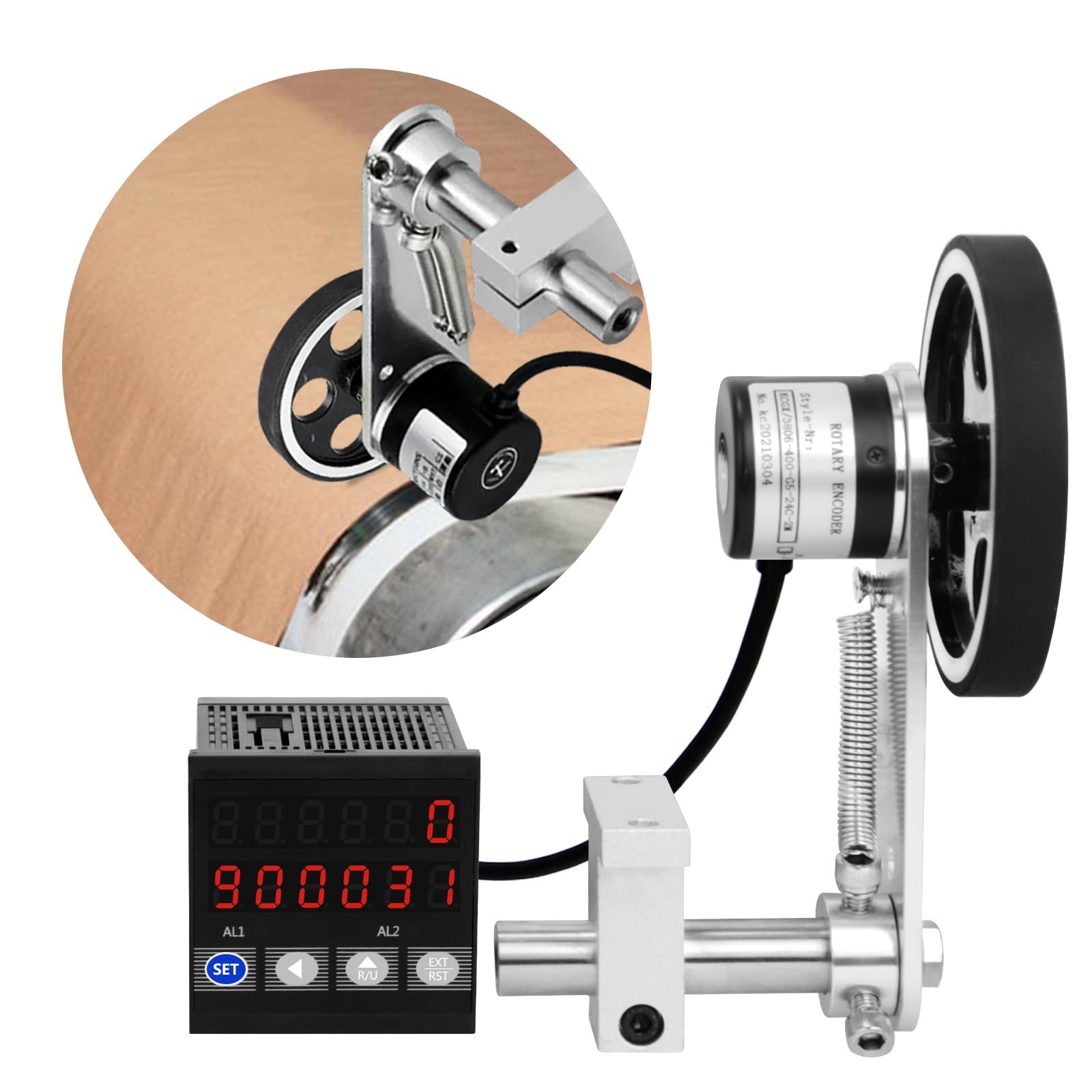 JIAWANSHUN Length Meter Counter Digital Length Counter Measured Unit in ...