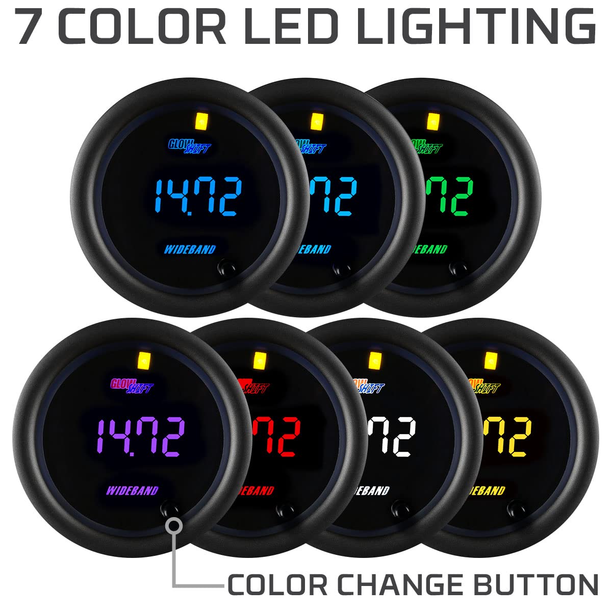 Mua GlowShift Black 7 Color Digital Wideband Air/Fuel Ratio AFR Gauge ...